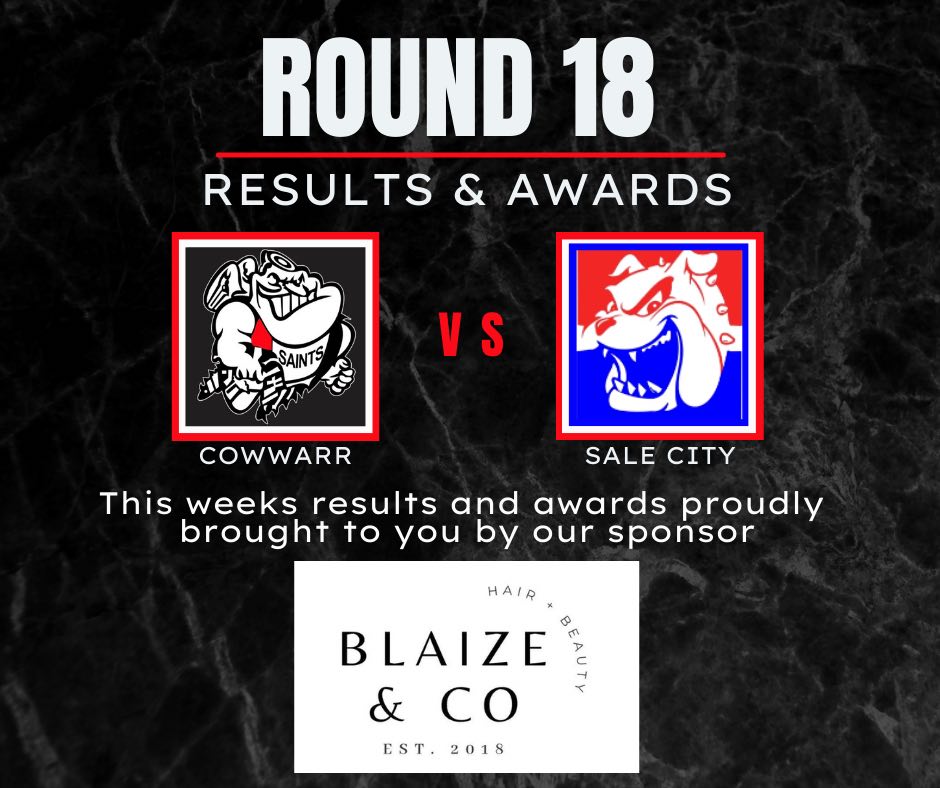 Round 18 Results and Awards - Cowwarr Football Netball Club